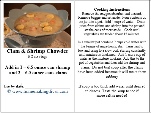 Clam Chowder - Homemaking Divas